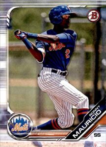 2019 bowman draft baseball #bd-62 ronny mauricio new york mets official mlb trading card produced by topps