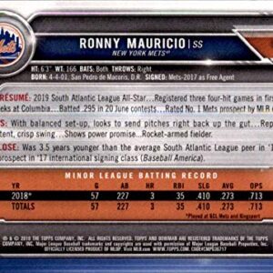 2019 Bowman Draft Baseball #BD-62 Ronny Mauricio New York Mets Official MLB Trading Card produced by Topps