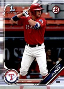 2019 bowman draft baseball #bd-7 josh jung texas rangers official mlb trading card produced by topps