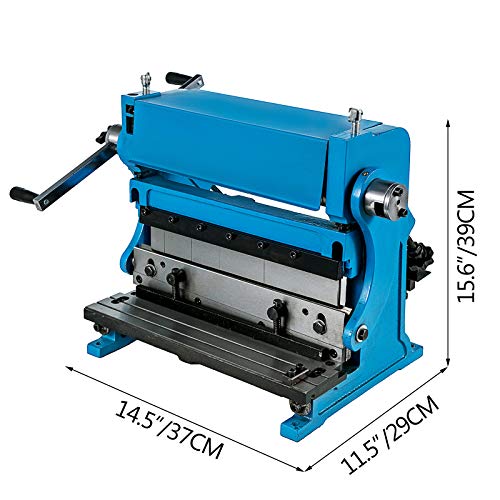 BestEquip Sheet Metal Brake 3-In-1 12-inch,Shear Press Brake 20-Gauge Capacity,Combination Sheet Metal Machine Solid Construction,Shears and Slip Roll Machine for Shear Bending Rolling