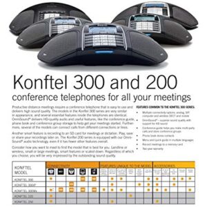 Konftel 300Wx Wireless Conference Phone w/Analog DECT Base Station + Sandisk 16GB Card to Record Calls + Cleaning Cloth and More - Conference Room Bundle