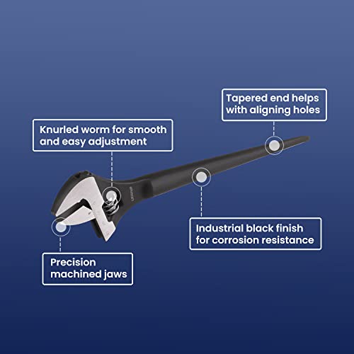 Lichamp 3-Pack Adjustable Construction Spud Wrench Set 10 12 16 Inches