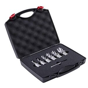 ACTOOL 6 PC 1/2" to 1-1/16" HSS ANNULAR Cutter Set 1" Cutting Depth with 3/4'' Weldon Shank