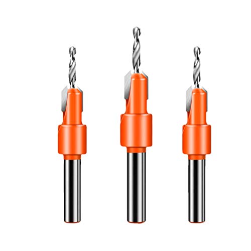 ULTECHNOVO 3pcs Self Tapping Screw Woodworking Countersink Tools Countersink Tool for Wood Drill Taper Hole T Tool Countersink Drill Bit for Wood Hole Drill Bit Salad Drill Wood Screw