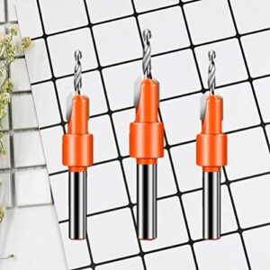 ULTECHNOVO 3pcs Self Tapping Screw Woodworking Countersink Tools Countersink Tool for Wood Drill Taper Hole T Tool Countersink Drill Bit for Wood Hole Drill Bit Salad Drill Wood Screw