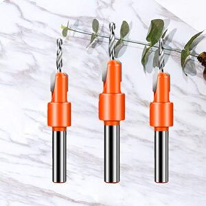 ULTECHNOVO 3pcs Self Tapping Screw Woodworking Countersink Tools Countersink Tool for Wood Drill Taper Hole T Tool Countersink Drill Bit for Wood Hole Drill Bit Salad Drill Wood Screw