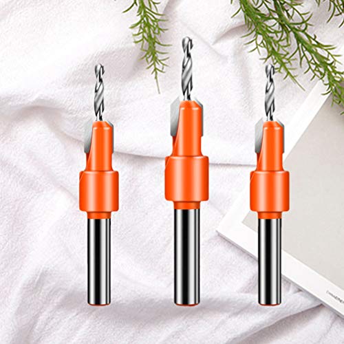 ULTECHNOVO 3pcs Self Tapping Screw Woodworking Countersink Tools Countersink Tool for Wood Drill Taper Hole T Tool Countersink Drill Bit for Wood Hole Drill Bit Salad Drill Wood Screw