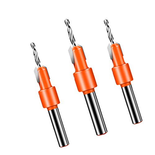 ULTECHNOVO 3pcs Self Tapping Screw Woodworking Countersink Tools Countersink Tool for Wood Drill Taper Hole T Tool Countersink Drill Bit for Wood Hole Drill Bit Salad Drill Wood Screw