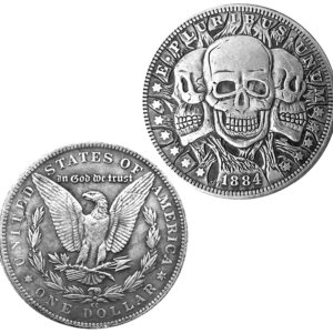 Three Faces of Death Novelty Heads Tails Good Luck Token Commemorative Coin