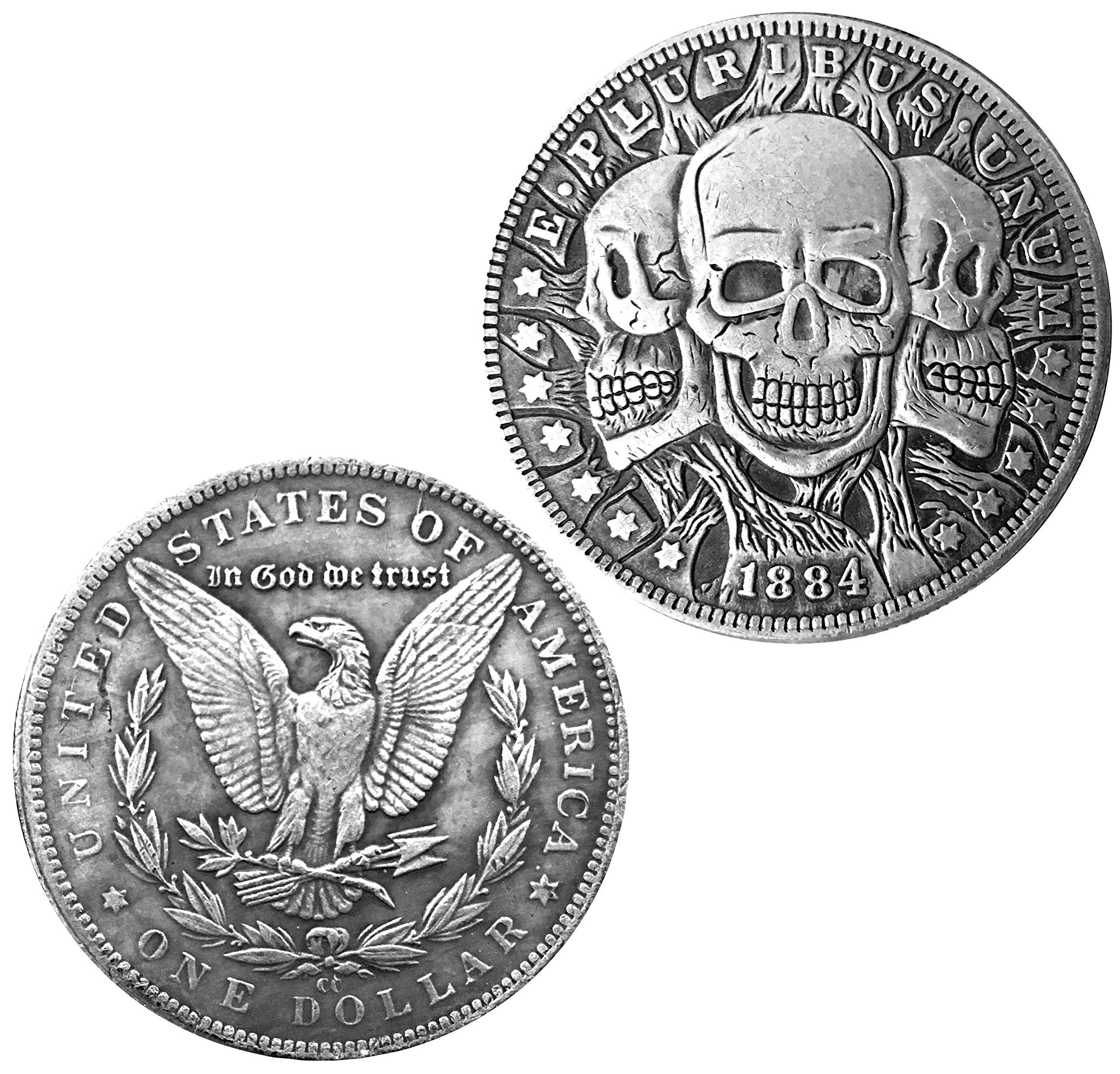 Three Faces of Death Novelty Heads Tails Good Luck Token Commemorative Coin