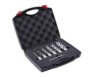 actool 6 pc 1/2" to 1-1/16" hss annular cutter set 2" cutting depth with 3/4'' weldon shank