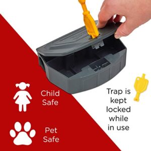 Redtop Mouse Trap Bait Station Refillable Indoor Outdoor Pet Safe (Black)