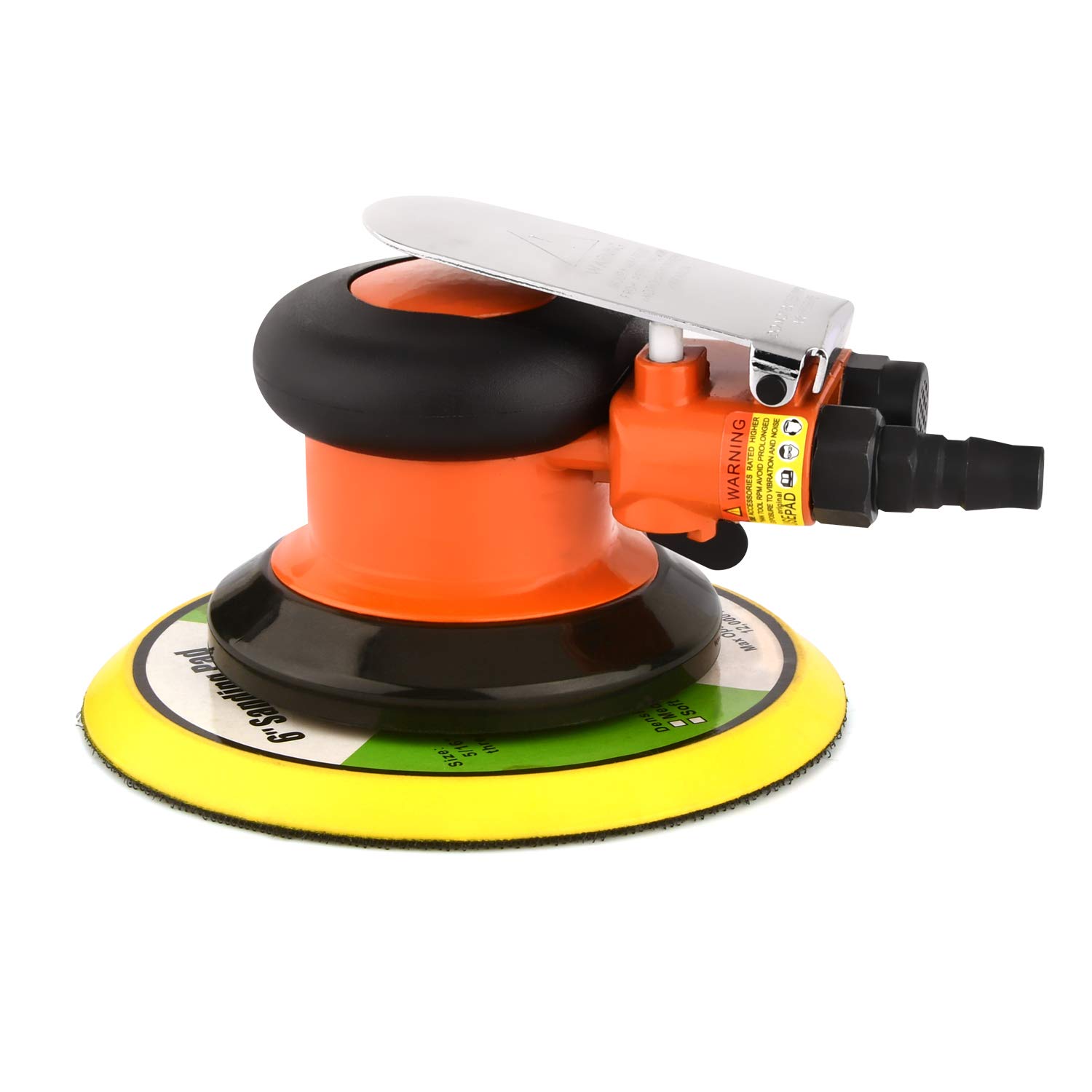 ZHONGAN 6" Pneumatic Air Random Orbital Sander for Wood Working, Heavy Duty Pneumatic Polishing Tool