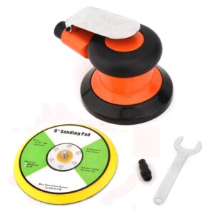 ZHONGAN 6" Pneumatic Air Random Orbital Sander for Wood Working, Heavy Duty Pneumatic Polishing Tool