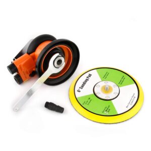 ZHONGAN 6" Pneumatic Air Random Orbital Sander for Wood Working, Heavy Duty Pneumatic Polishing Tool