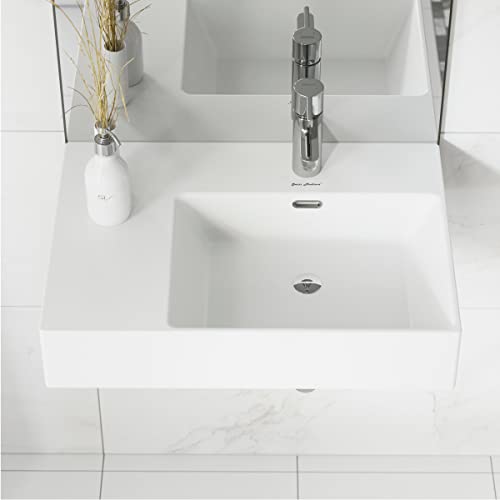 Swiss Madison SM-WS323 St. Tropez Wall Hung Sink with Right Side Faucet Mount