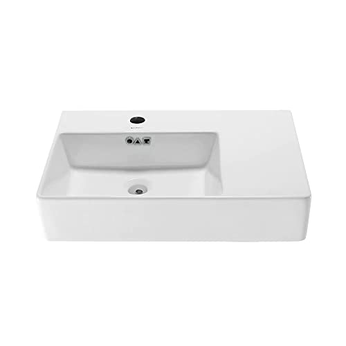 Swiss Madison SM-WS322 St. Tropez Wall Hung Sink with Left Side Faucet Mount