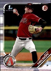 2019 bowman draft paper baseball #bd-147 ryne nelson arizona diamondbacks first 1st bowman card official mlb prospect trading card from the topps company