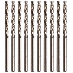 ludopam 5/32 inch cobalt drill bit set, m35 hss twist jobber length for hardened metal, stainless steel, cast iron, pack of 10