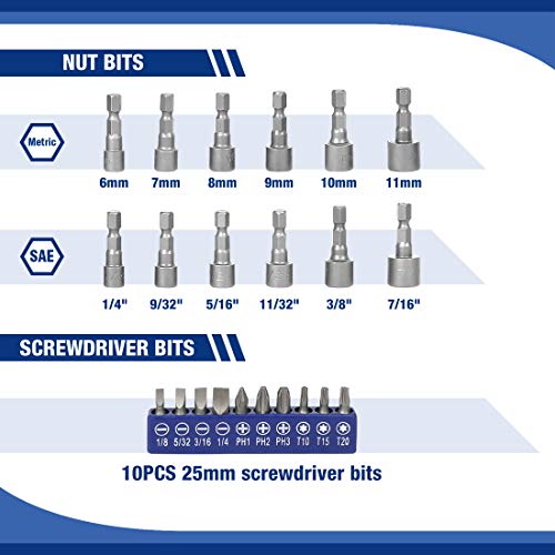 WORKPRO Socket Set, 47-Piece 3/8" Drive Socket Set with Quick-Release Ratchet, Metric and SAE for Auto Repairing & Household, W003069A