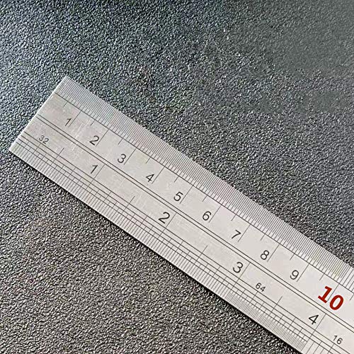 16 Inch/40cm w 8 Inch/20cm Metal Metric Rigid Straight Edge Ruler for Measuring 2 Pack