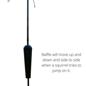 Squirrel Stopper Sequoia Squirrel Proof Pole System with 4 Hanging Stations - Bird Feeder Pole System Only