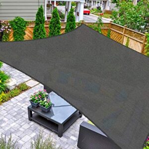 AsterOutdoor Sun Shade Sail Rectangle 10' x 13' UV Block Canopy for Patio Backyard Lawn Garden Outdoor Activities, Graphite