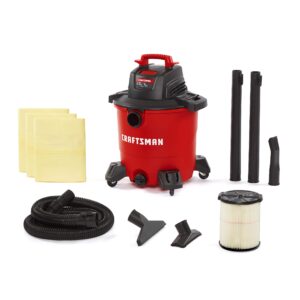 craftsman cmxevbe17590 9 gallon 4.25 peak hp wet/dry vac, portable shop vacuum with attachments and additional dust collection bags