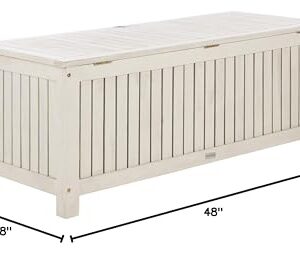 Safavieh PAT7037C Outdoor Abri White Storage Cushion Box