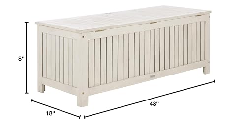 Safavieh PAT7037C Outdoor Abri White Storage Cushion Box