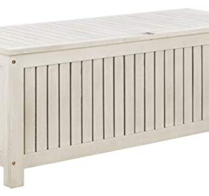 Safavieh PAT7037C Outdoor Abri White Storage Cushion Box