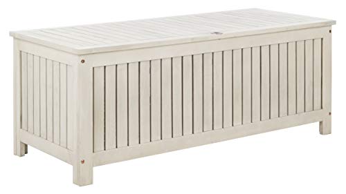 Safavieh PAT7037C Outdoor Abri White Storage Cushion Box