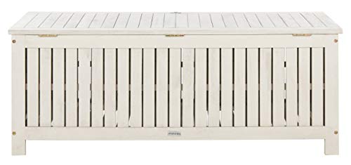 Safavieh PAT7037C Outdoor Abri White Storage Cushion Box