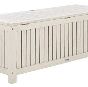 Safavieh PAT7037C Outdoor Abri White Storage Cushion Box