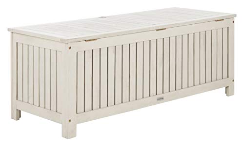 Safavieh PAT7037C Outdoor Abri White Storage Cushion Box