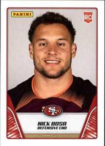 2019 panini nfl sticker collection base insert #70 nick bosa san francisco 49ersrc rookie (standard size and stock football trading card)