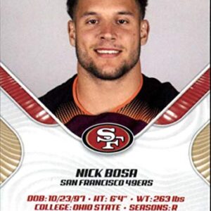 2019 Panini NFL Sticker Collection Base Insert #70 Nick Bosa San Francisco 49ersRC Rookie (Standard Size and Stock Football Trading Card)