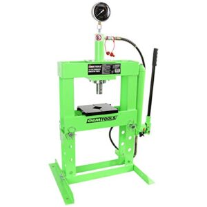 oemtools 25088 hydraulic 10 ton benchtop press with double speed pump, hydraulic press, small shop press, wheel bearing press, press hydraulic