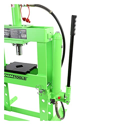 OEMTOOLS 25088 Hydraulic 10 Ton Benchtop Press with Double Speed Pump, Hydraulic Press, Small Shop Press, Wheel Bearing Press, Press Hydraulic