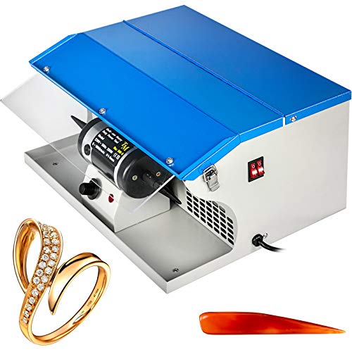 VEVOR Polishing Buffing Machine 200W Jewelry Buffing Machine 110V Jewelry Polishing Tool Dust Collector with Light Table Top Jewelry Buffer Polisher