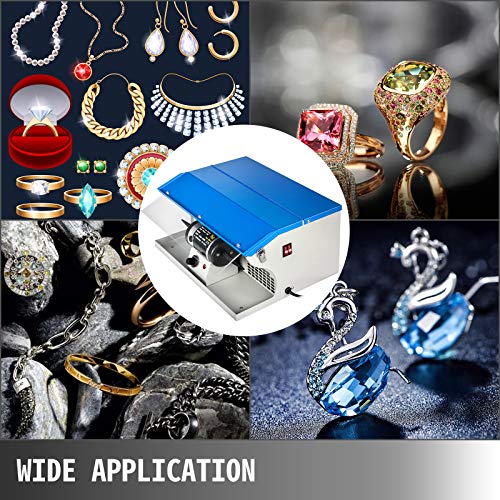 VEVOR Polishing Buffing Machine 200W Jewelry Buffing Machine 110V Jewelry Polishing Tool Dust Collector with Light Table Top Jewelry Buffer Polisher