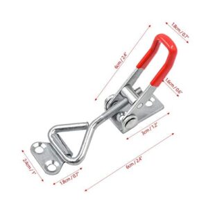 6 Pack Adjustable Toggle Latch Clamp 4001, 330 Lbs 150Kg Holding Capacity, 4001 Heavy Duty Quick Release Pull Latch Toggle Clamp