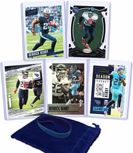 derrick henry football cards assorted (5) bundle - tennessee titans trading card