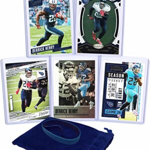 Derrick Henry Football Cards Assorted (5) Bundle - Tennessee Titans Trading Card