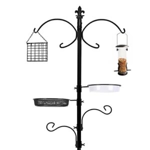 erytlly bird feeding station bird feeders poles kit multi feeder hanging kit premium bird bath for attracting wild birds birdfeeder & planter hanger