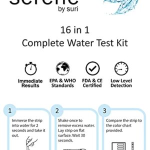 16 in 1 Complete Drinking Water Test Strip Kit | USA EPA & WHO Standard | FDA & CE Compliant | 10 Strips | Low Level Detection for pH, Hardness, Lead, Iron, Copper, Chlorine, Nitrate, Nitrite, & More