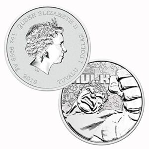 2019 1 oz .9999 silver marvel hulk tuvalu $1 brilliant uncirculated