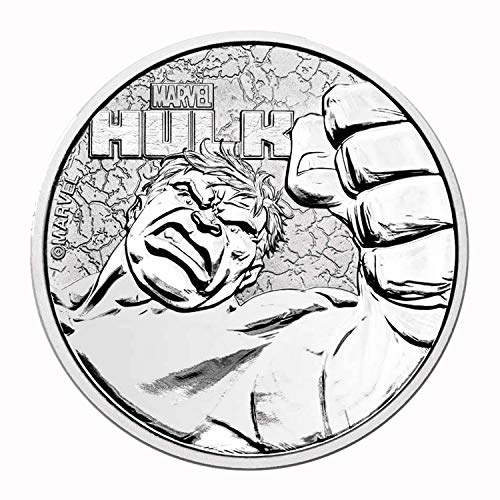 2019 1 oz .9999 Silver Marvel Hulk Tuvalu $1 Brilliant Uncirculated