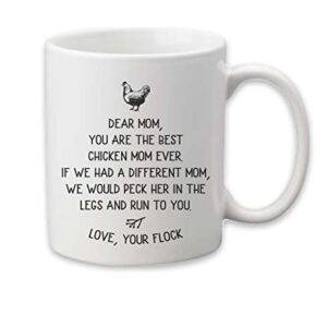 CANARY ROAD Chicken Mom Coffee Cup, Chicken Mug, Crazy Chicken Lady Gift, Chicken Gift, Chicken Kitchen Decor, Chicken Farmer Gift, Backyard Farmer Gift, Chicken Mom Gift