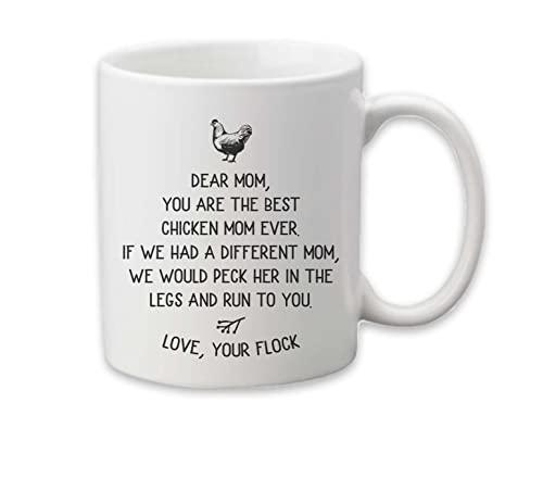 CANARY ROAD Chicken Mom Coffee Cup, Chicken Mug, Crazy Chicken Lady Gift, Chicken Gift, Chicken Kitchen Decor, Chicken Farmer Gift, Backyard Farmer Gift, Chicken Mom Gift